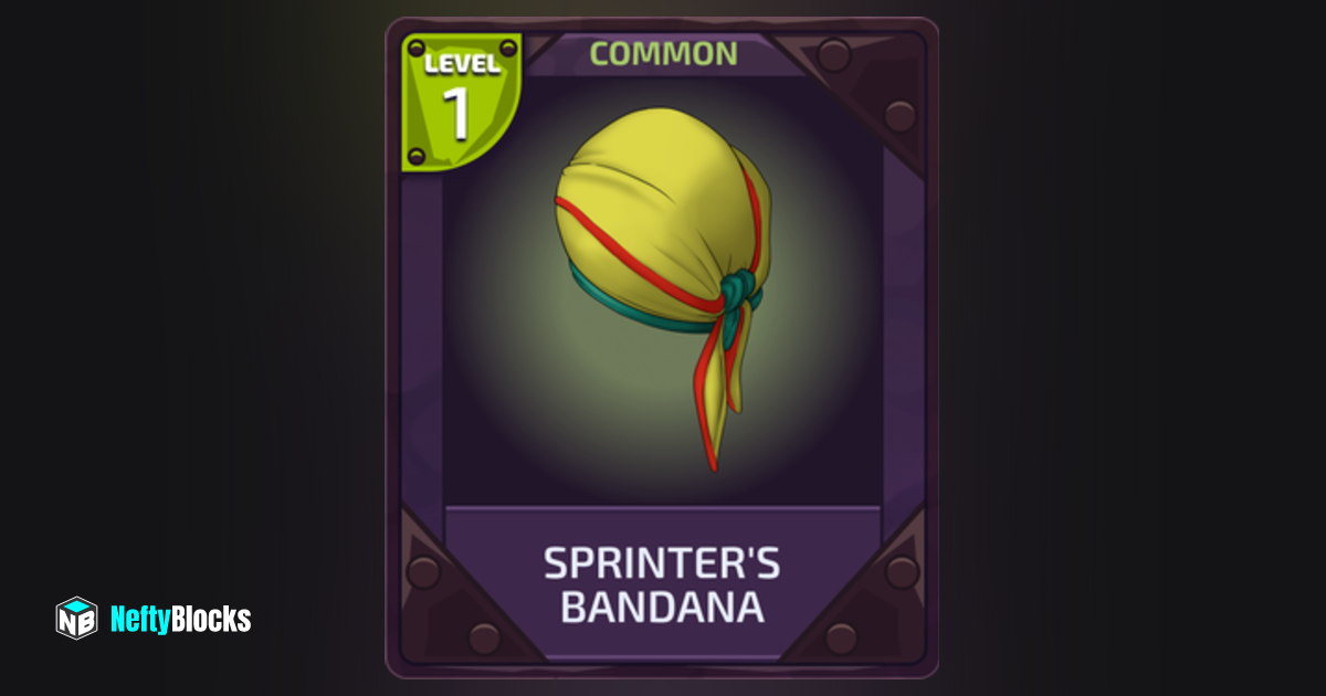 Sprinter's Bandana - Common Level 1 | NeftyBlocks | The #1 Trade to ...