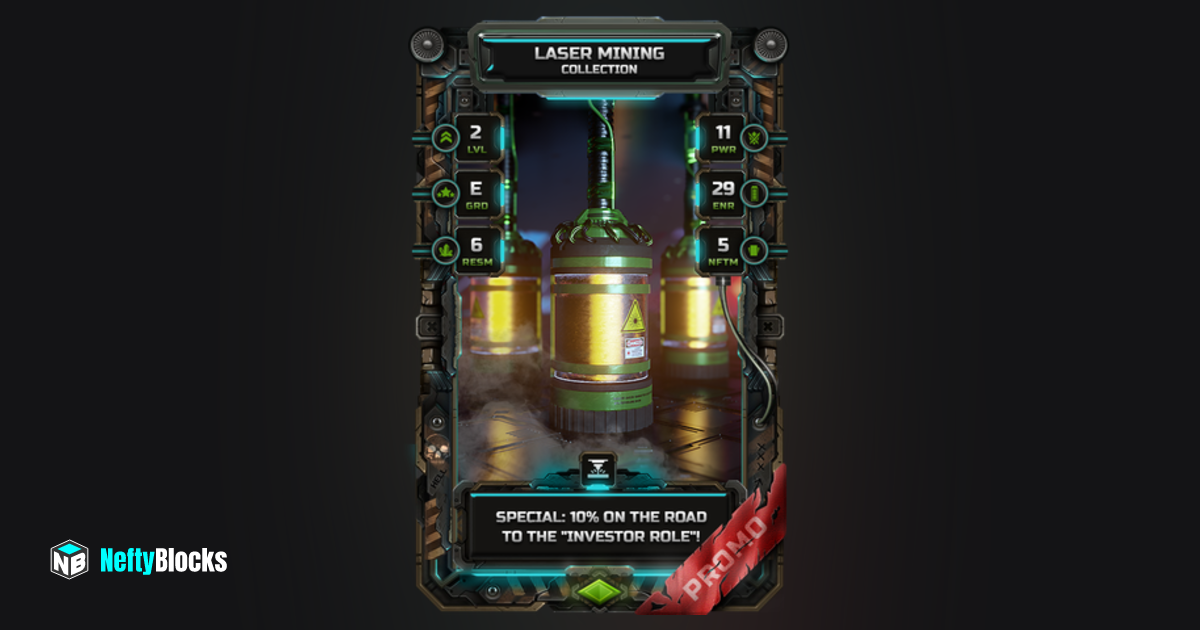 Laser Mining Collection #2421 | NeftyBlocks | The #1 Trade to Earn NFT ...