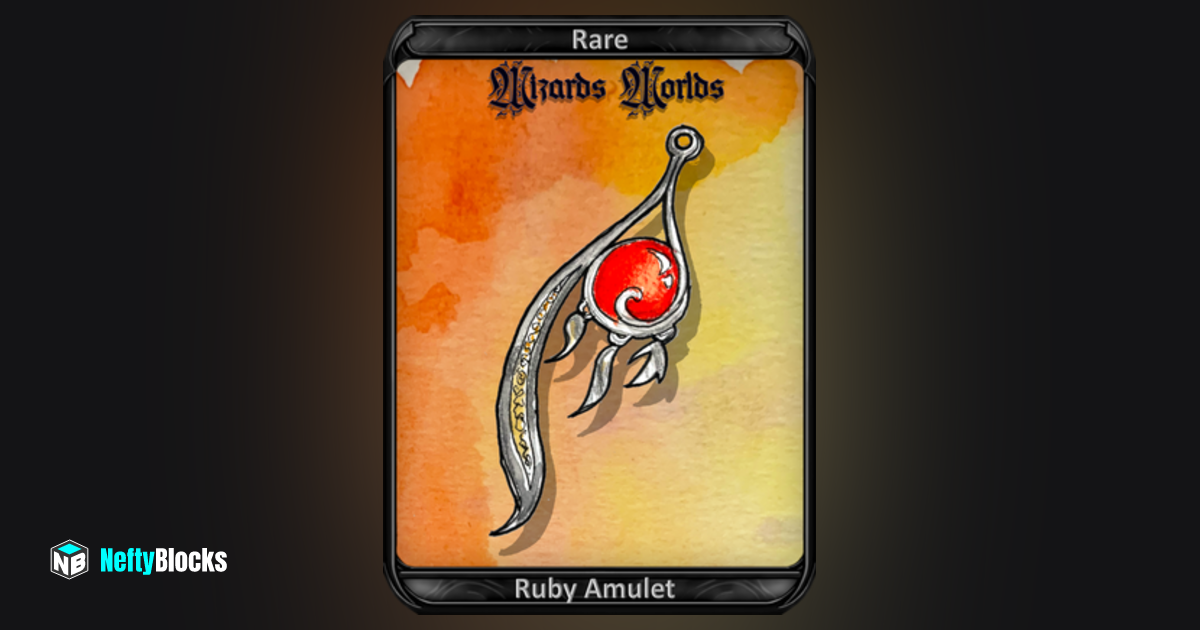 Ruby Amulet | NeftyBlocks | The #1 Trade to Earn NFT Marketplace on WAX
