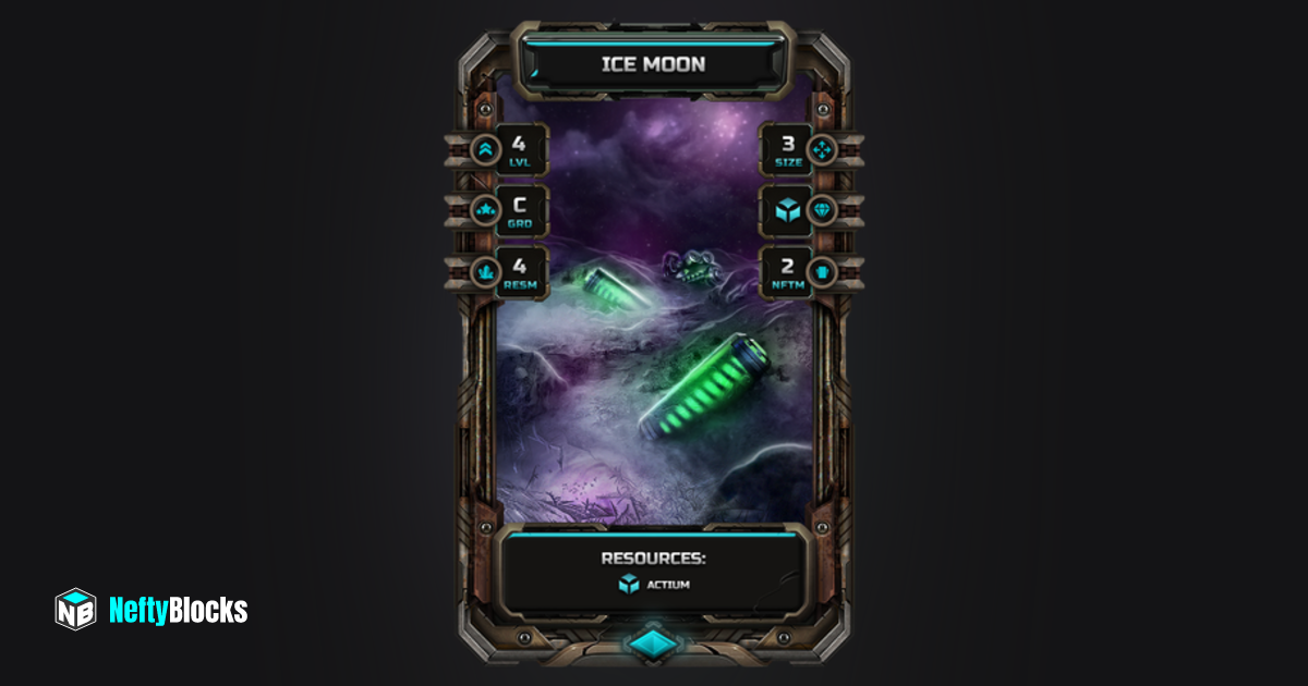 Ice Moon #1192 | NeftyBlocks | The #1 Trade to Earn NFT Marketplace on WAX