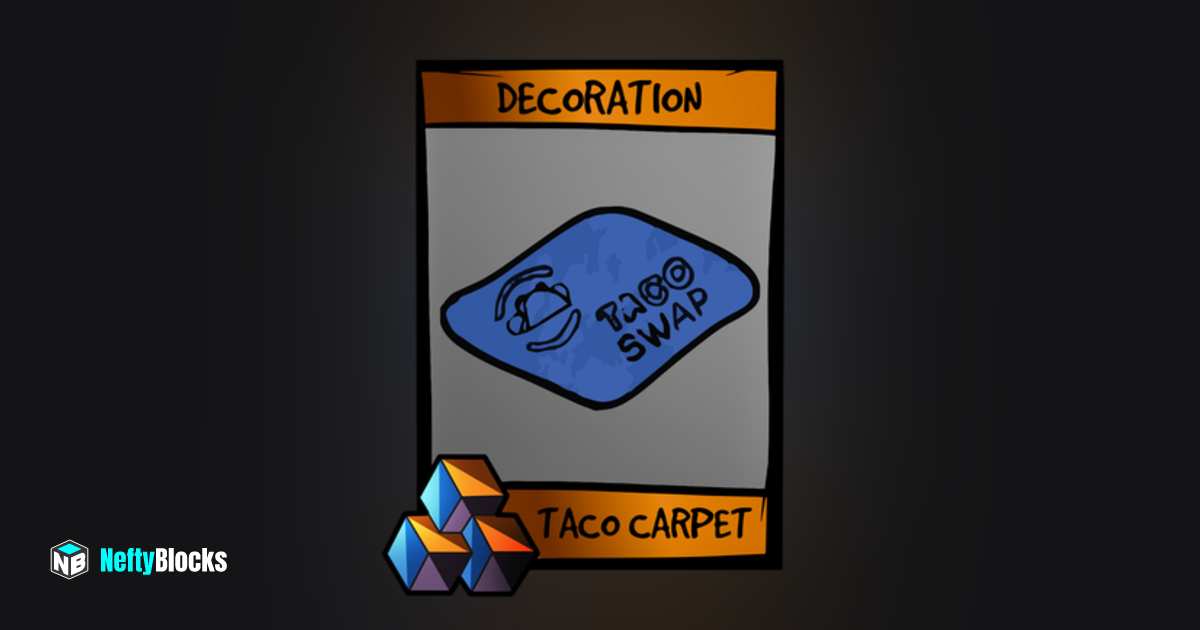 Taco Carpet #54 | NeftyBlocks | The #1 Trade to Earn NFT Marketplace on WAX