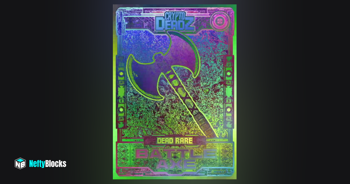 Battle Axe #12 | NeftyBlocks | The #1 Trade to Earn NFT Marketplace on WAX