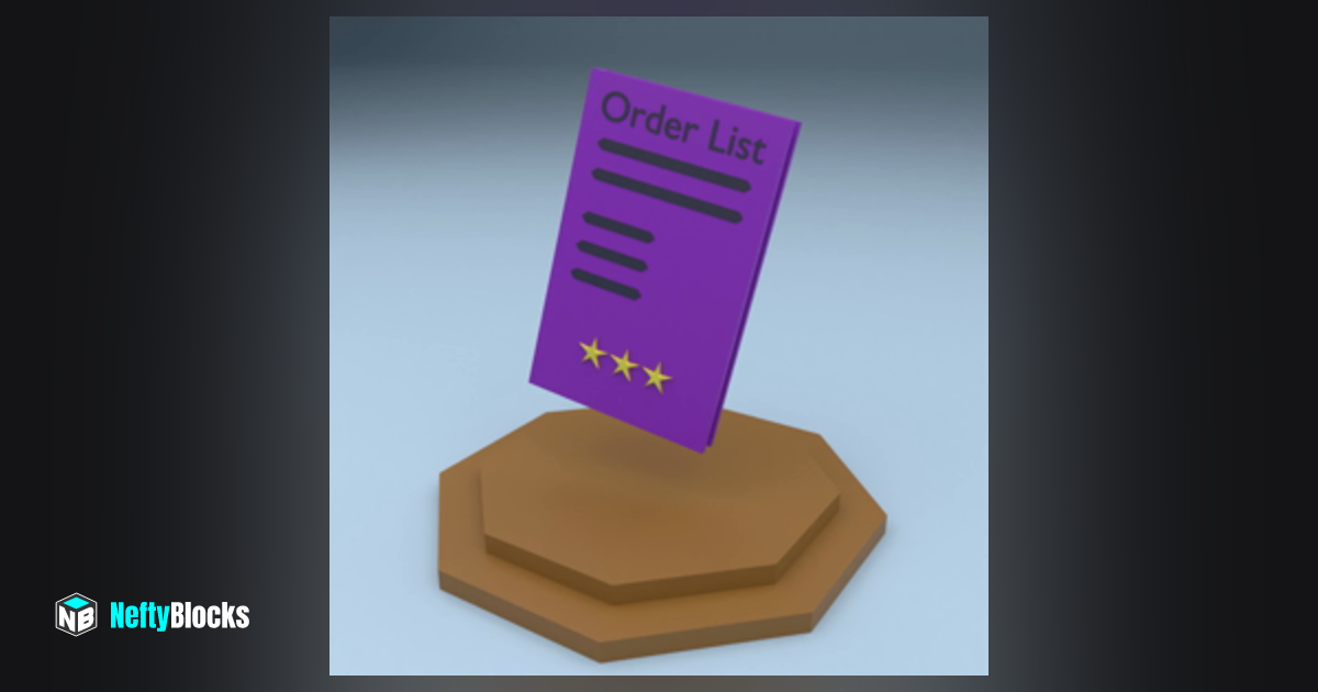 Epic order #586 | NeftyBlocks | The #1 Trade to Earn NFT Marketplace on WAX