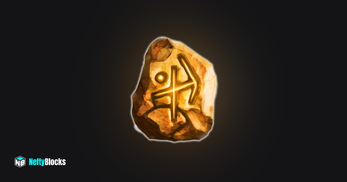 Gold Rune Piece #28473 | NeftyBlocks | The #1 Trade to Earn NFT ...