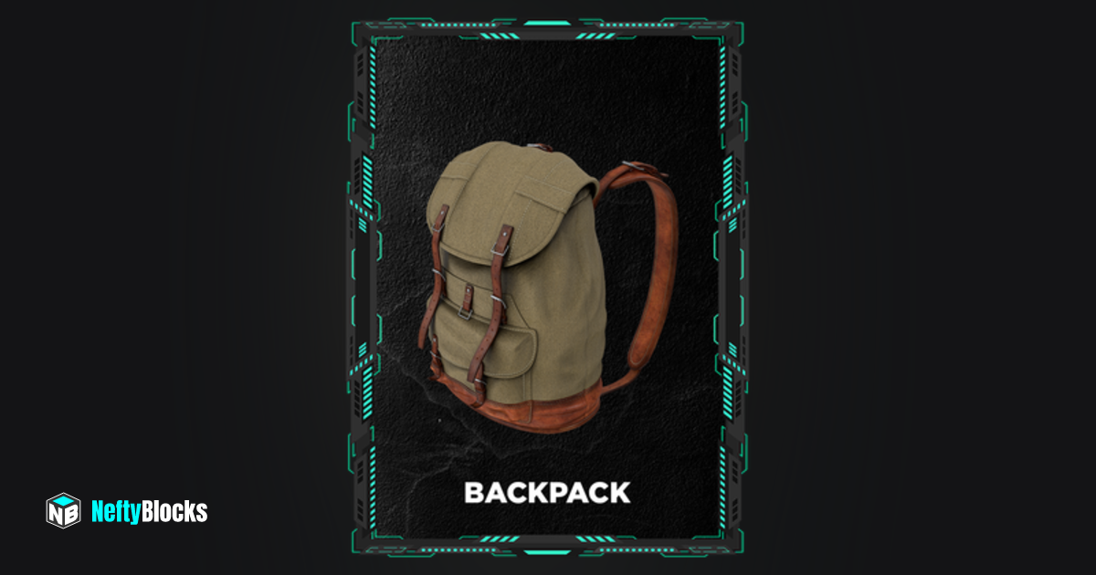 Backpack #1710 | NeftyBlocks | The #1 Trade to Earn NFT Marketplace on WAX