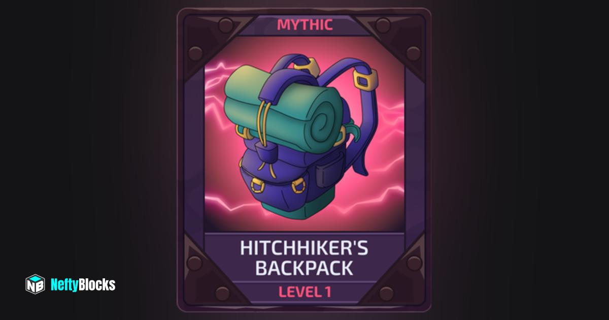 Hitchhiker's Backpack – Level 1 | NeftyBlocks | The #1 Trade to Earn ...