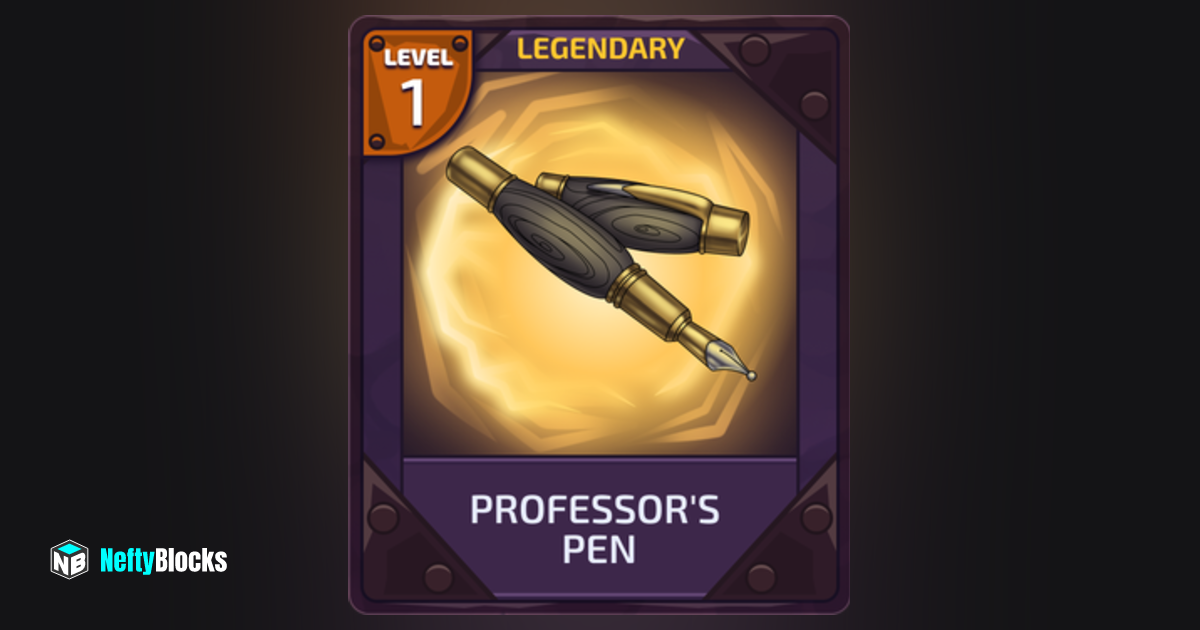 Professor's Pen - Legendary Level 1 | NeftyBlocks | The #1 Trade to ...