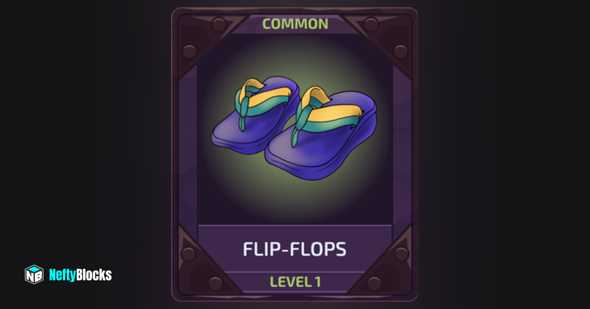Flip-Flops – Level 1 #4102 | NeftyBlocks | The #1 Trade to Earn NFT ...