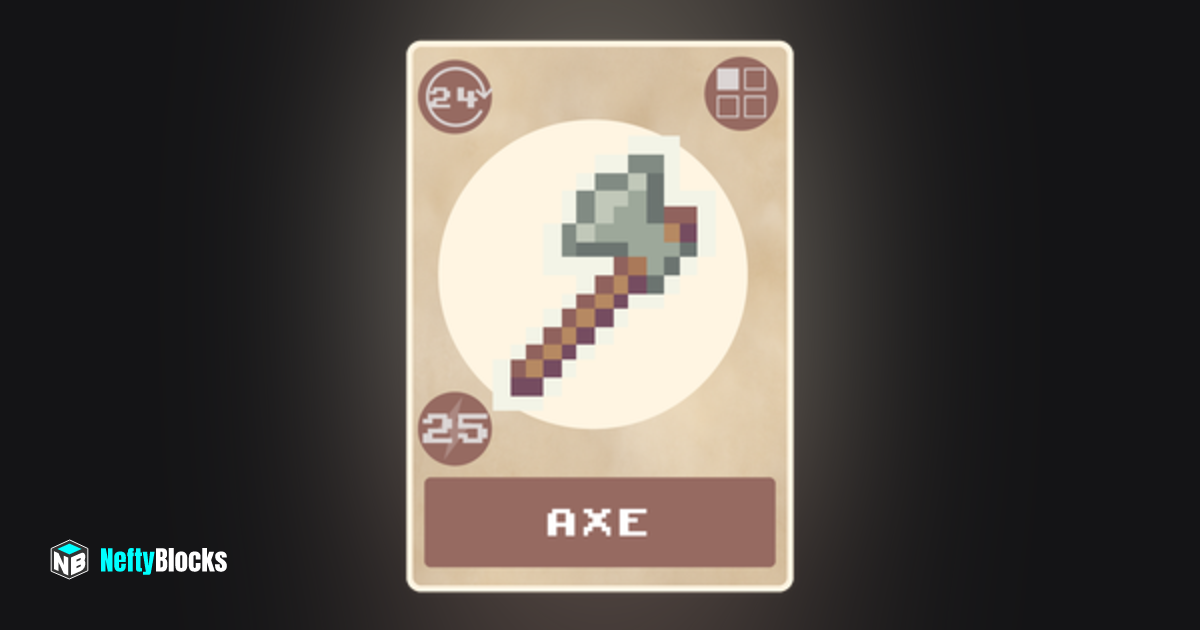 Silver Axe #32 | NeftyBlocks | The #1 Trade to Earn NFT Marketplace on WAX