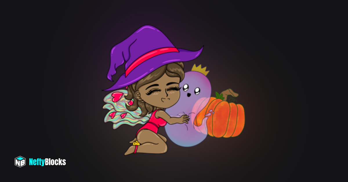 The Pink Fairy and Ghostie #52 | NeftyBlocks | The #1 Trade to Earn NFT ...