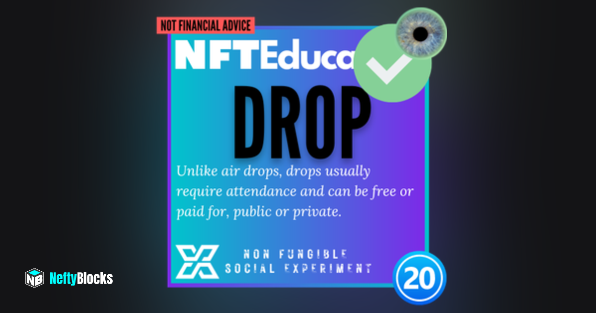NFT Education 20 Drop - LEARNT #280 | NeftyBlocks | The #1 Trade to Earn NFT Marketplace on WAX