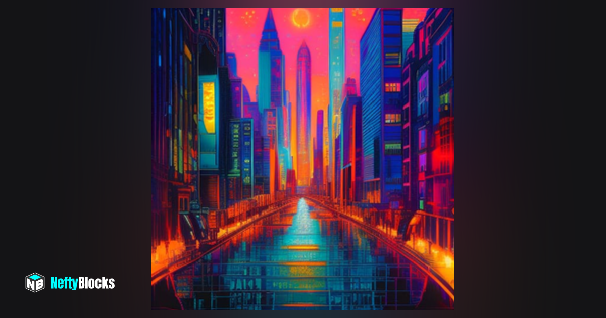 Sunset City #4 | NeftyBlocks | The #1 Trade to Earn NFT Marketplace on WAX