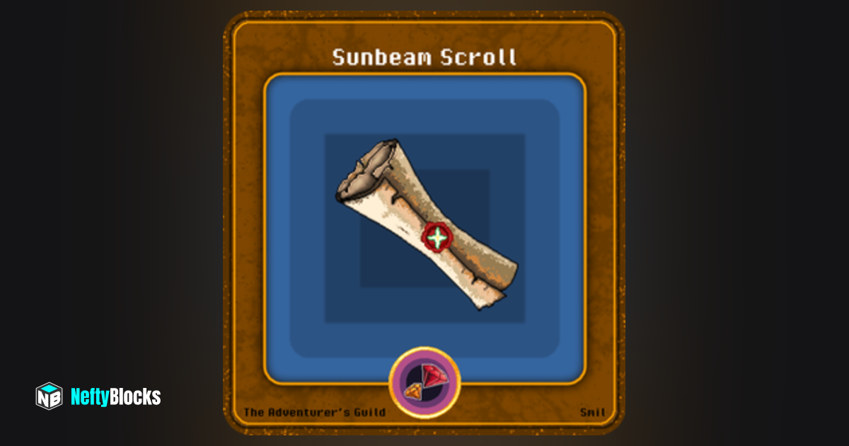 Sunbeam Scroll #215 | NeftyBlocks | The #1 Trade to Earn NFT Marketplace on WAX