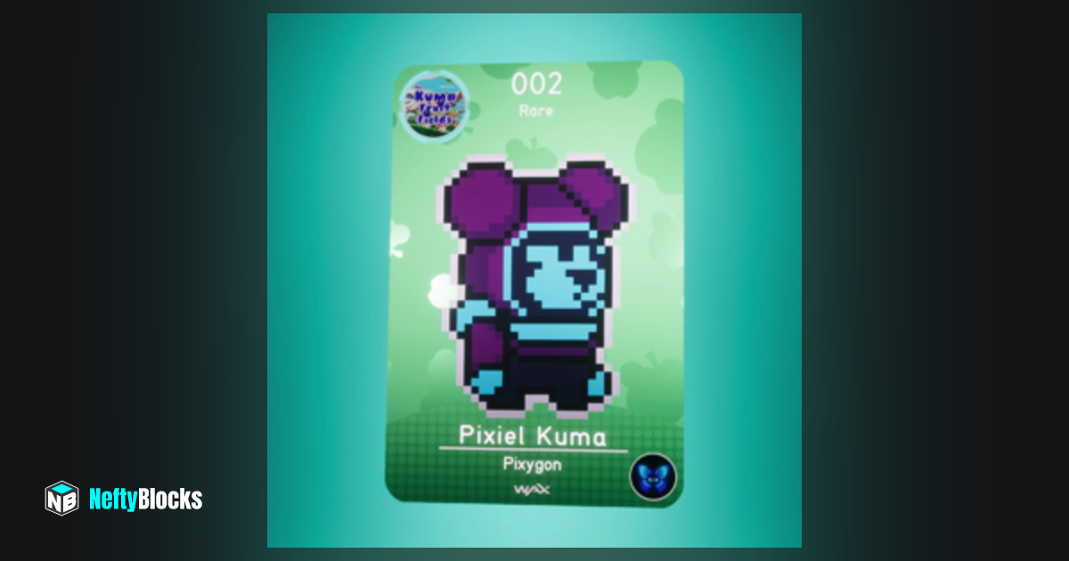 Pixiel Kuma | NeftyBlocks | The #1 Trade to Earn NFT Marketplace on WAX