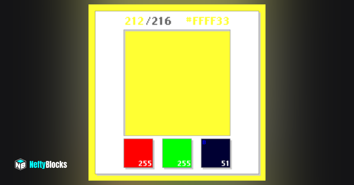 #FFFF33 - 255,255,51 | NeftyBlocks | The #1 Trade to Earn NFT ...