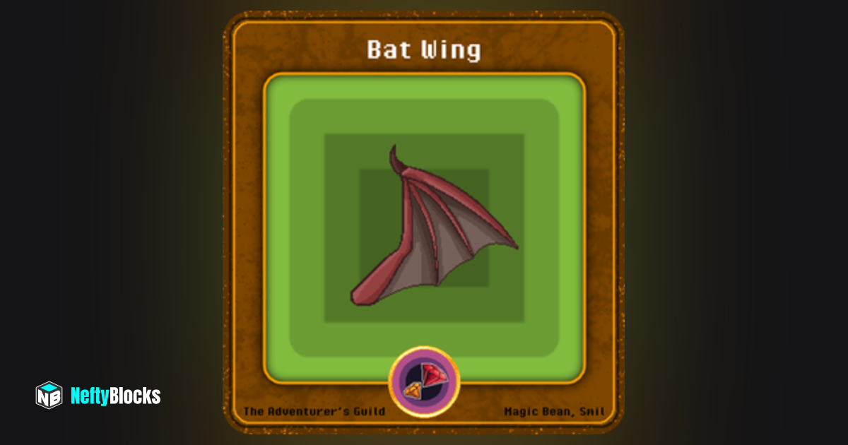 Bat Wing #5641 | NeftyBlocks | The #1 Trade to Earn NFT Marketplace on WAX