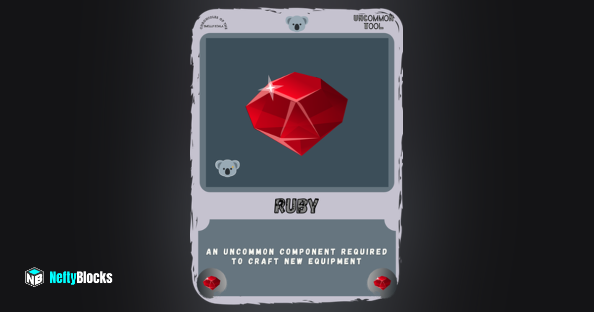 Ruby #352 | NeftyBlocks | The #1 Trade to Earn NFT Marketplace on WAX