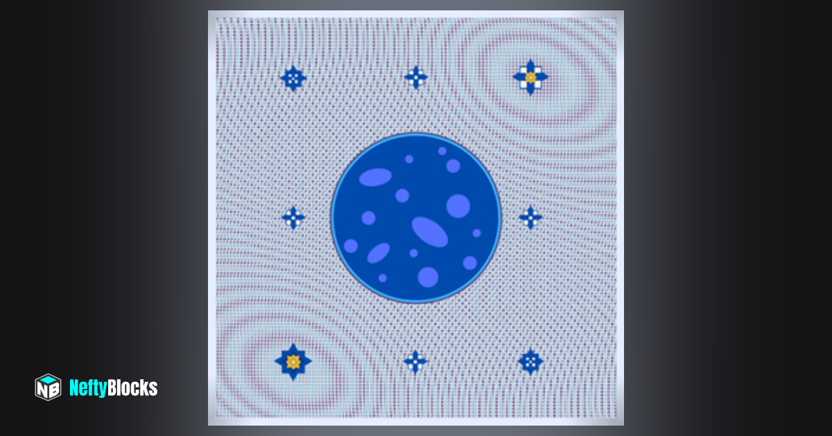 Blue Moon Tile #350 | NeftyBlocks | The #1 Trade to Earn NFT ...