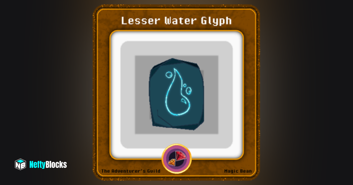 Lesser Water Glyph #276 | NeftyBlocks | The #1 Trade to Earn NFT ...