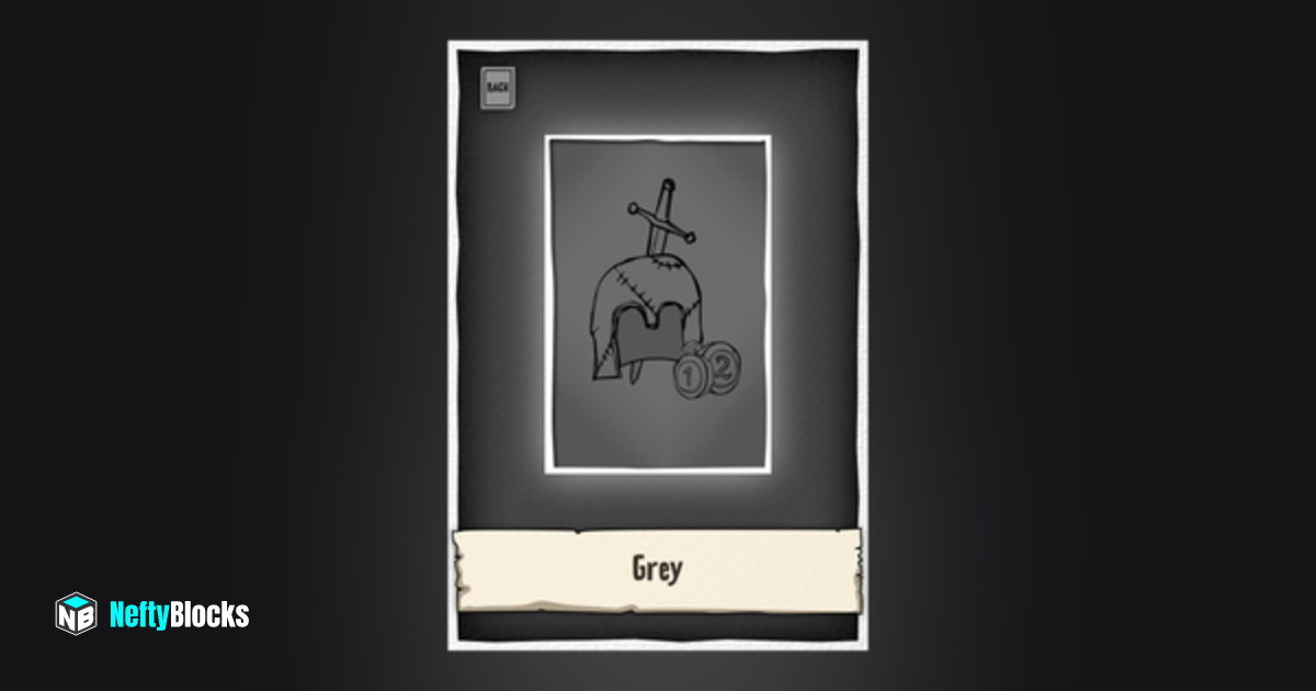 Grey - Card Back #70 | NeftyBlocks | The #1 Trade to Earn NFT ...