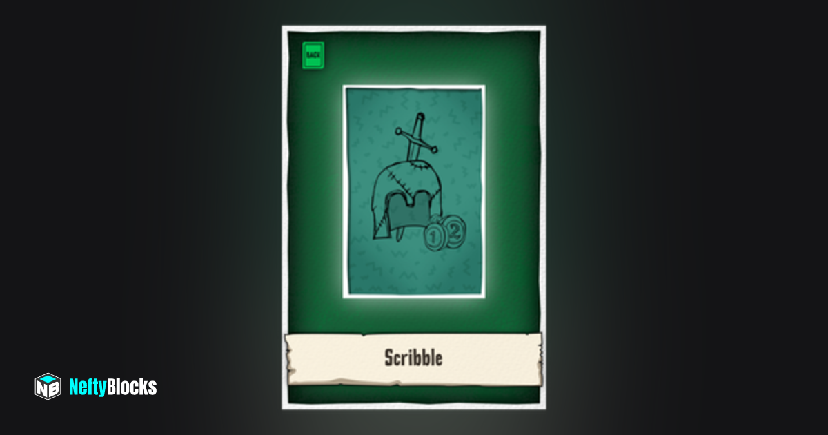 Scribble - Card Back #80 | NeftyBlocks | The #1 Trade to Earn NFT Marketplace on WAX