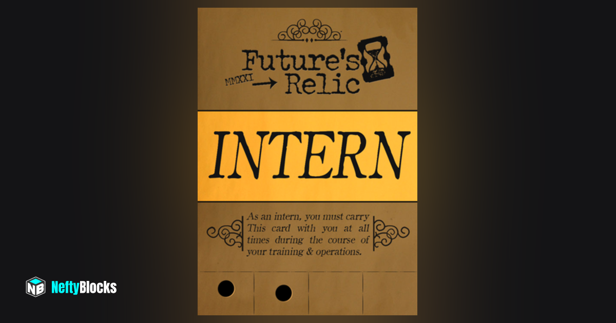 Intern Card With Two Punched Holes. #2881 | NeftyBlocks | The #1 Trade ...