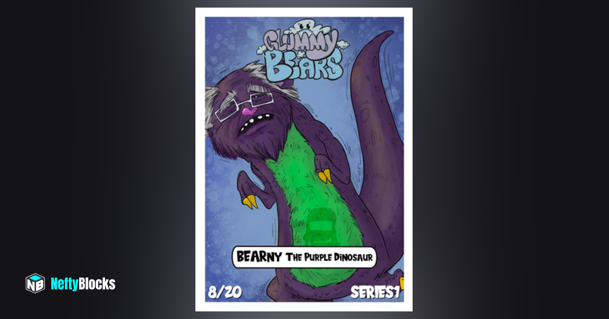 BEARny the Purple Dinosaur #73 | NeftyBlocks | The #1 Trade to Earn NFT ...