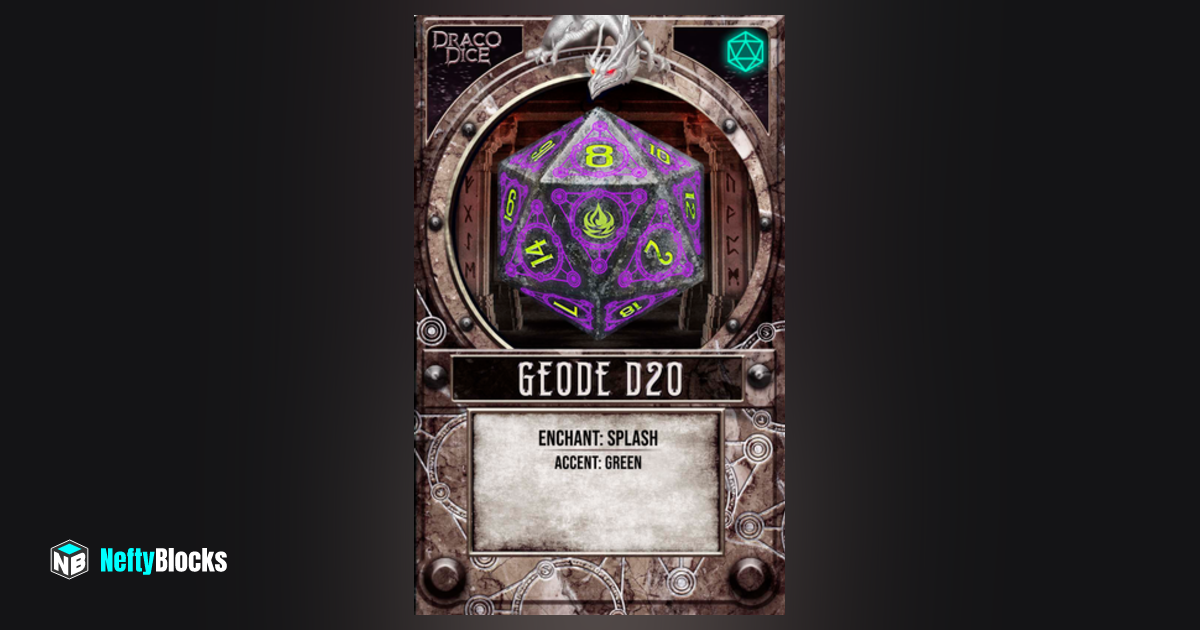 Geode D20 #32 | NeftyBlocks | The #1 Trade to Earn NFT Marketplace on WAX
