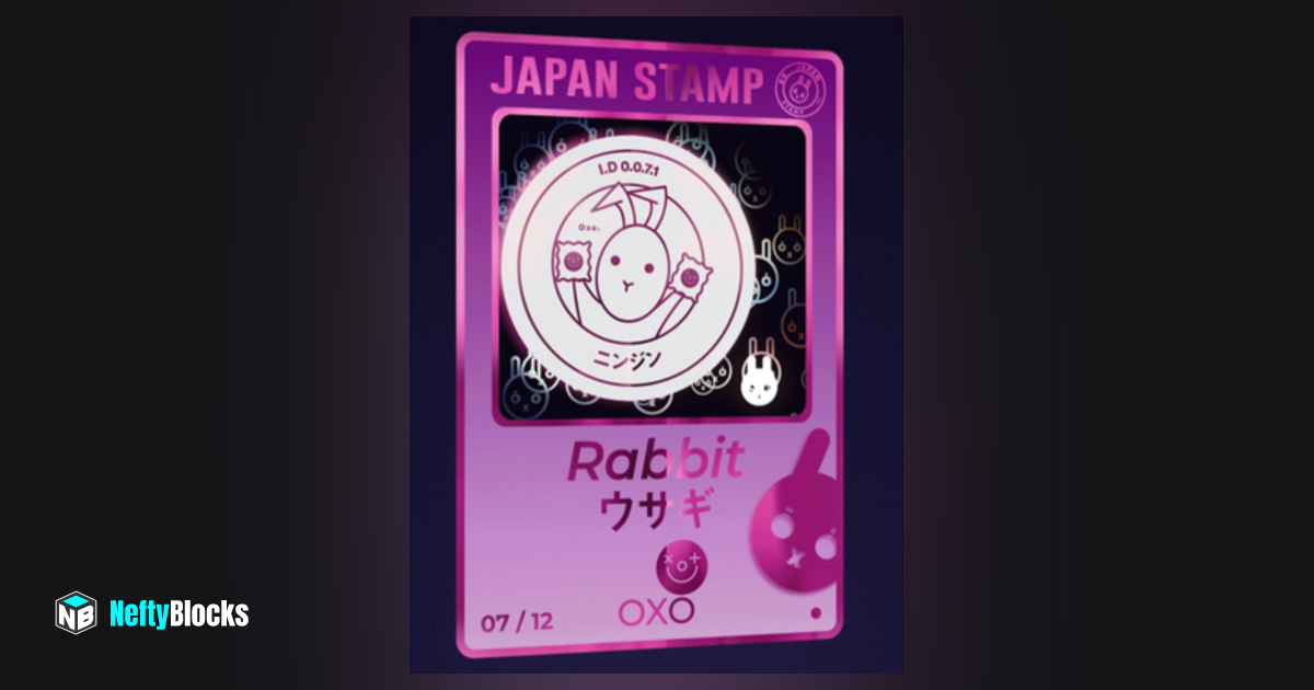 Japan Stamp - Rabbit "oxo" (Guy's) | NeftyBlocks | The #1 Trade to Earn ...