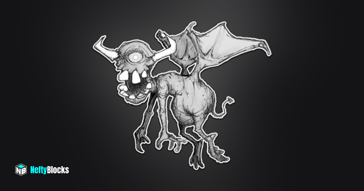 Tooth Monster Sans Colour #10 | NeftyBlocks | The #1 Trade to Earn NFT ...