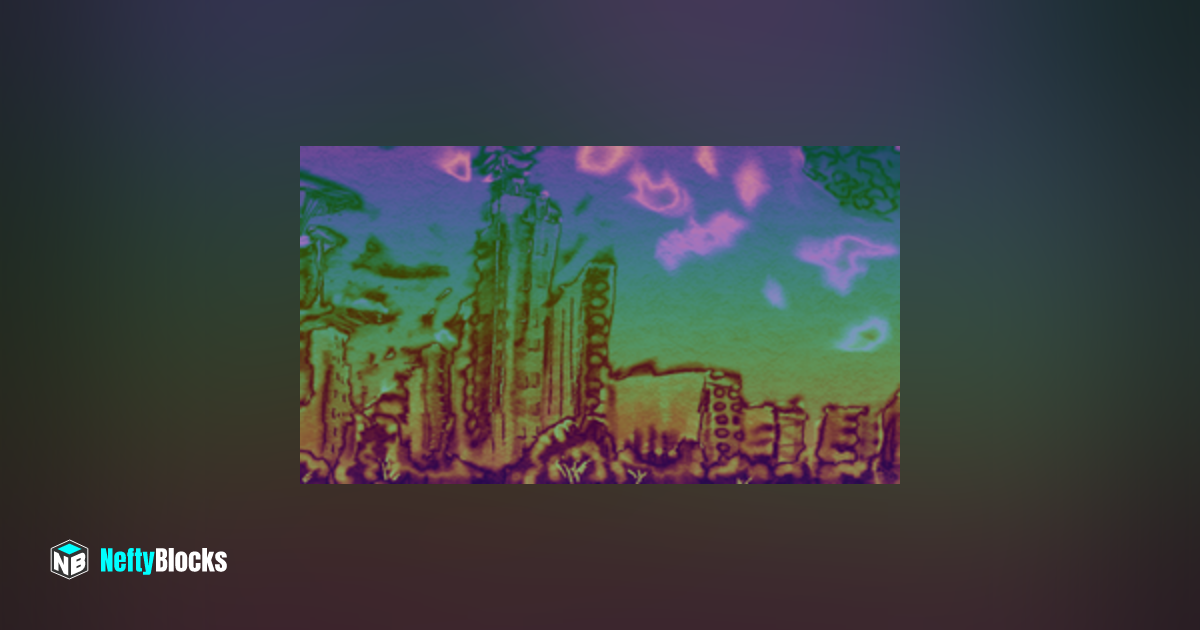 Modern Skyline Watercolor | NeftyBlocks | The #1 Trade to Earn NFT ...