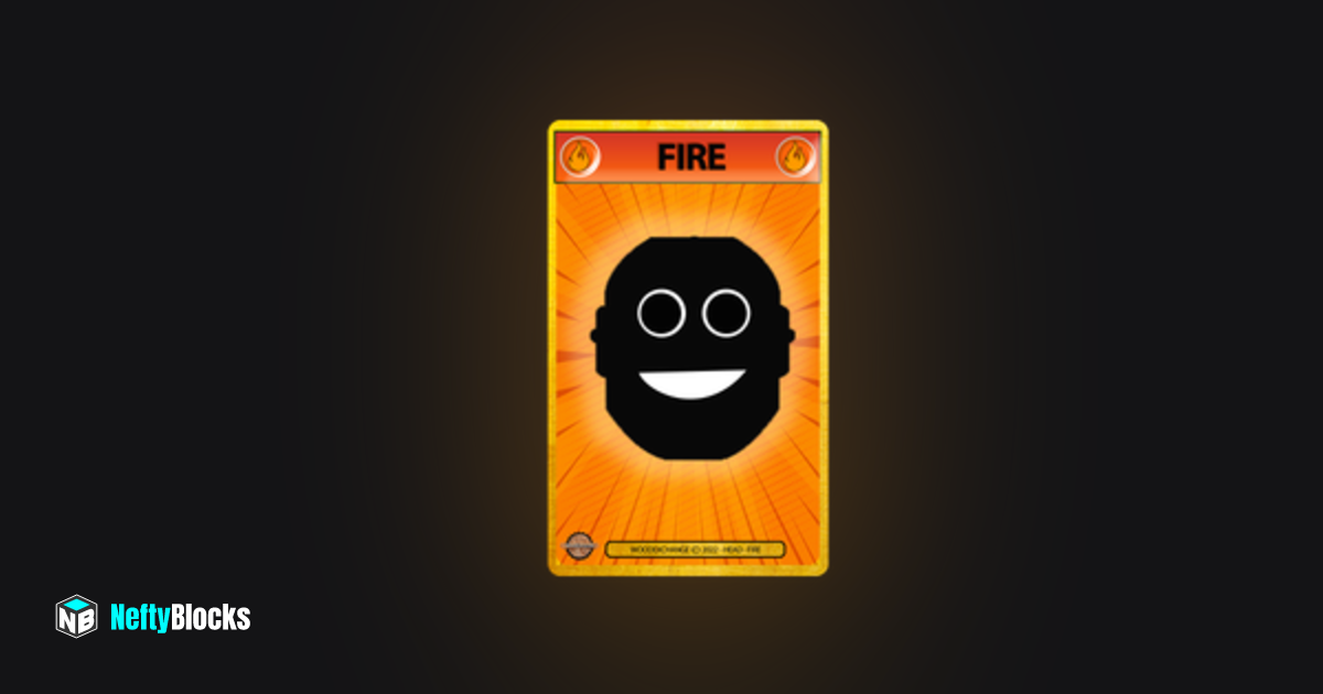 WOOD.BOT - HEAD - FIRE #7 | NeftyBlocks | The #1 Trade to Earn NFT ...