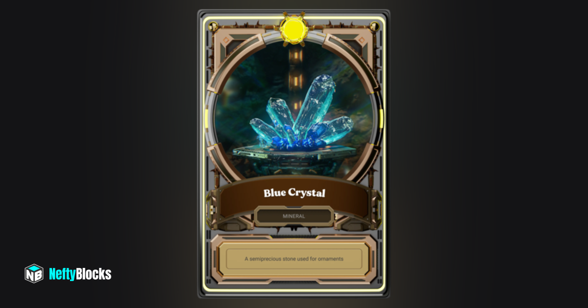 Blue Crystal #714 | NeftyBlocks | The #1 Trade to Earn NFT Marketplace ...