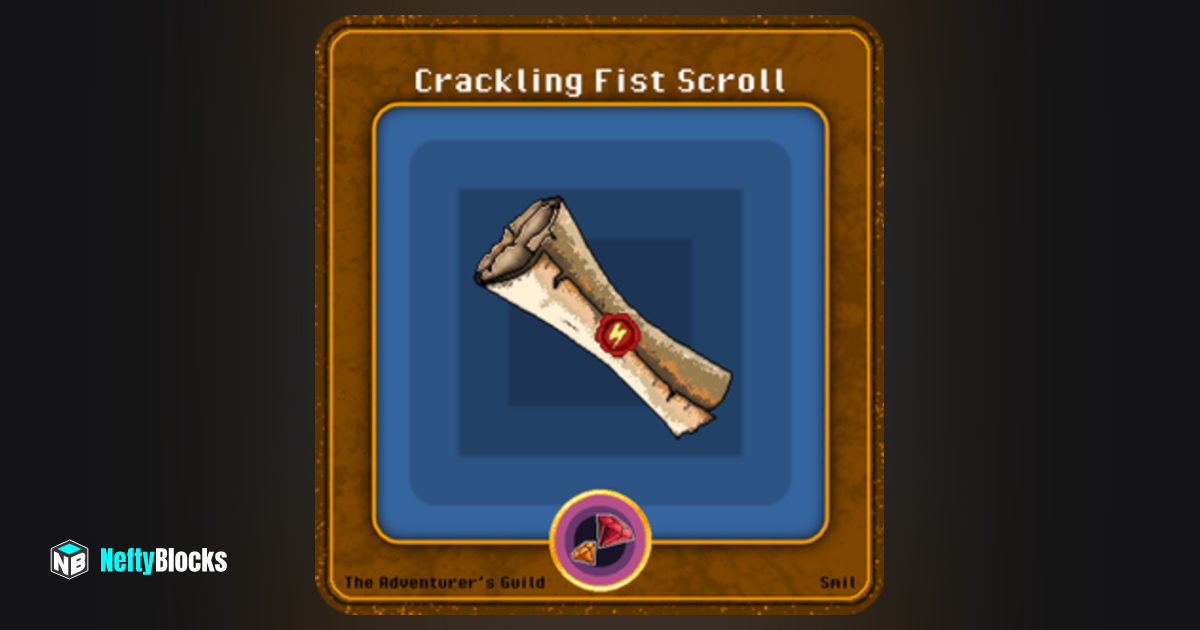 Crackling Fist Scroll #102 | NeftyBlocks | The #1 Trade to Earn NFT ...