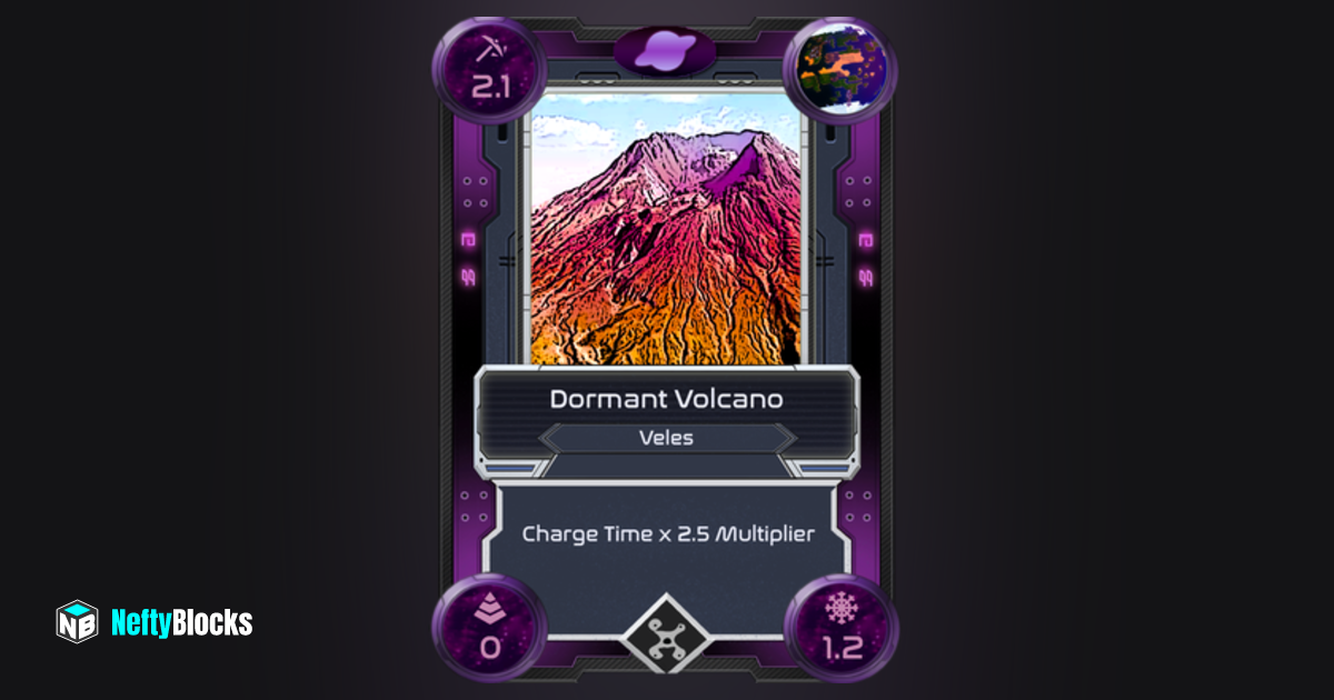 Dormant Volcano on Veles #3 | NeftyBlocks | The #1 Trade to Earn NFT Marketplace on WAX