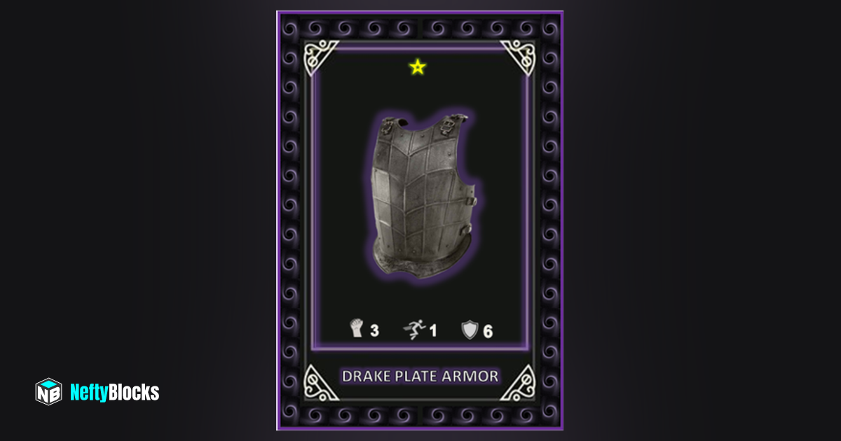 Drake Plate Armor #54 | NeftyBlocks | The #1 Trade to Earn NFT ...