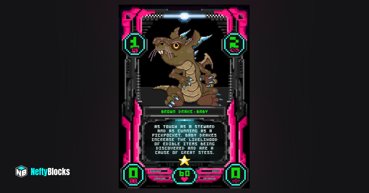 Brown Drake - Baby #29 | NeftyBlocks | The #1 Trade to Earn NFT ...