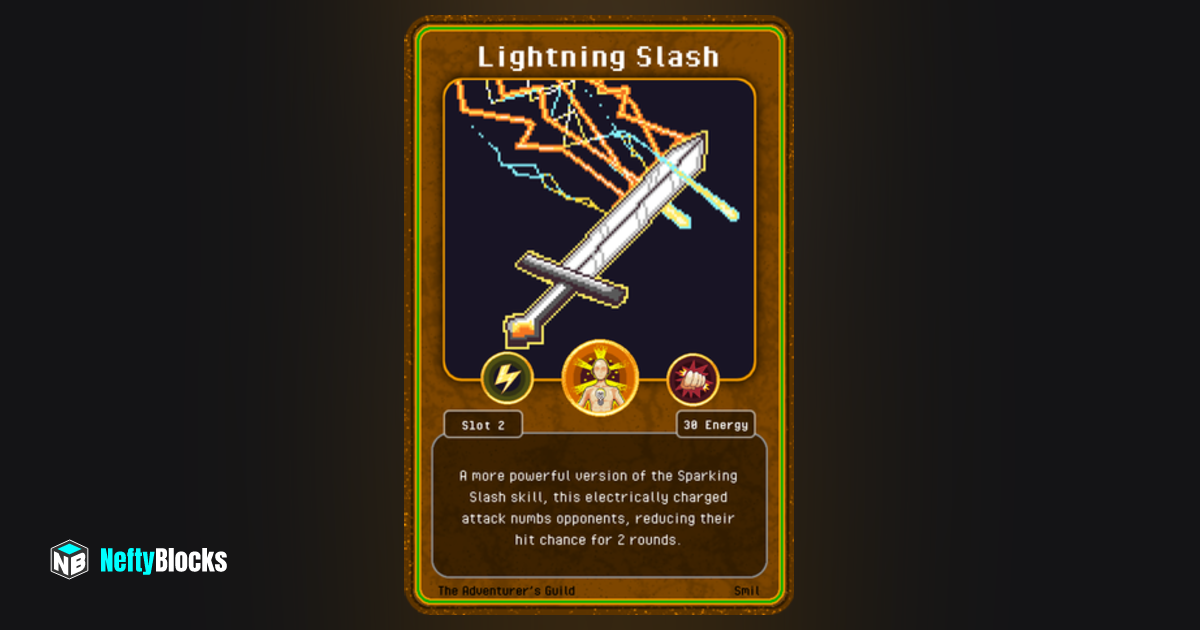 Lightning Slash #141 | NeftyBlocks | The #1 Trade to Earn NFT ...