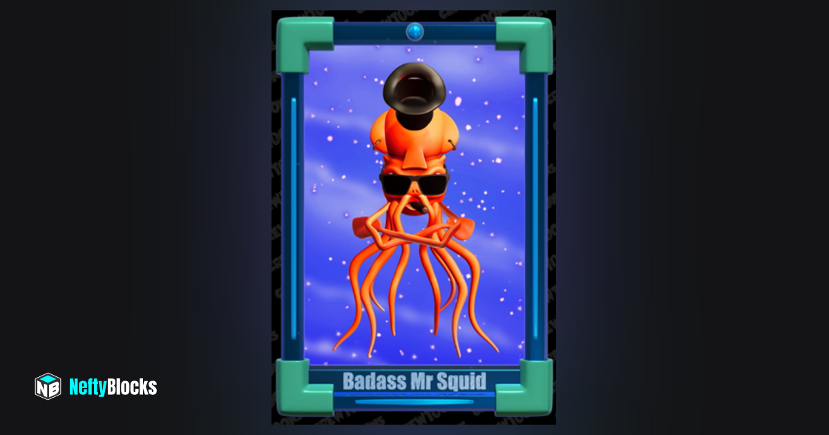 Badass Mr. Squid #1 | NeftyBlocks | The #1 Trade to Earn NFT ...