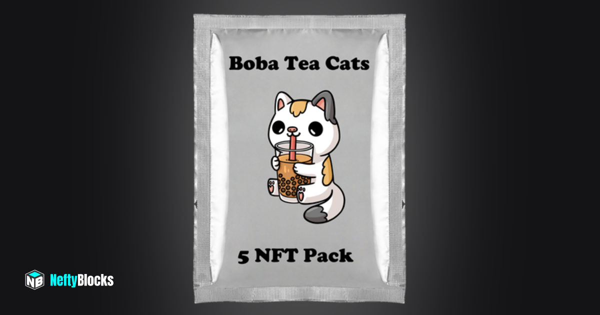 Boba Tea Cats Pack #250 | NeftyBlocks | The #1 Trade to Earn NFT ...