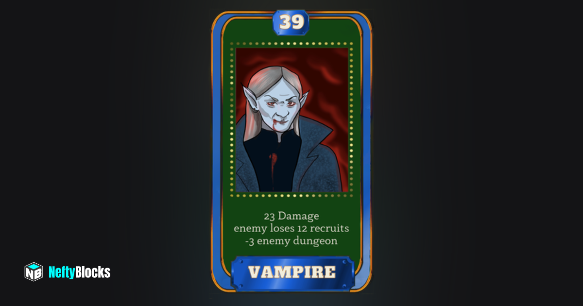 Vampire #4 | NeftyBlocks | The #1 Trade to Earn NFT Marketplace on WAX
