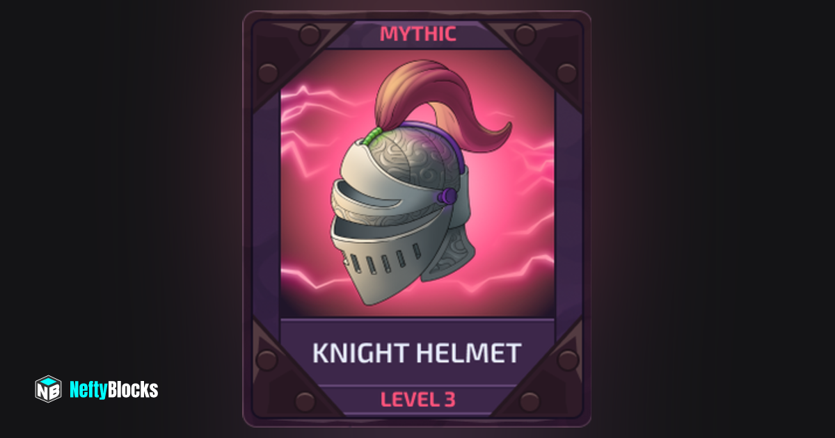 Knight Helmet – Level 3 | NeftyBlocks | The #1 Trade to Earn NFT Marketplace on WAX