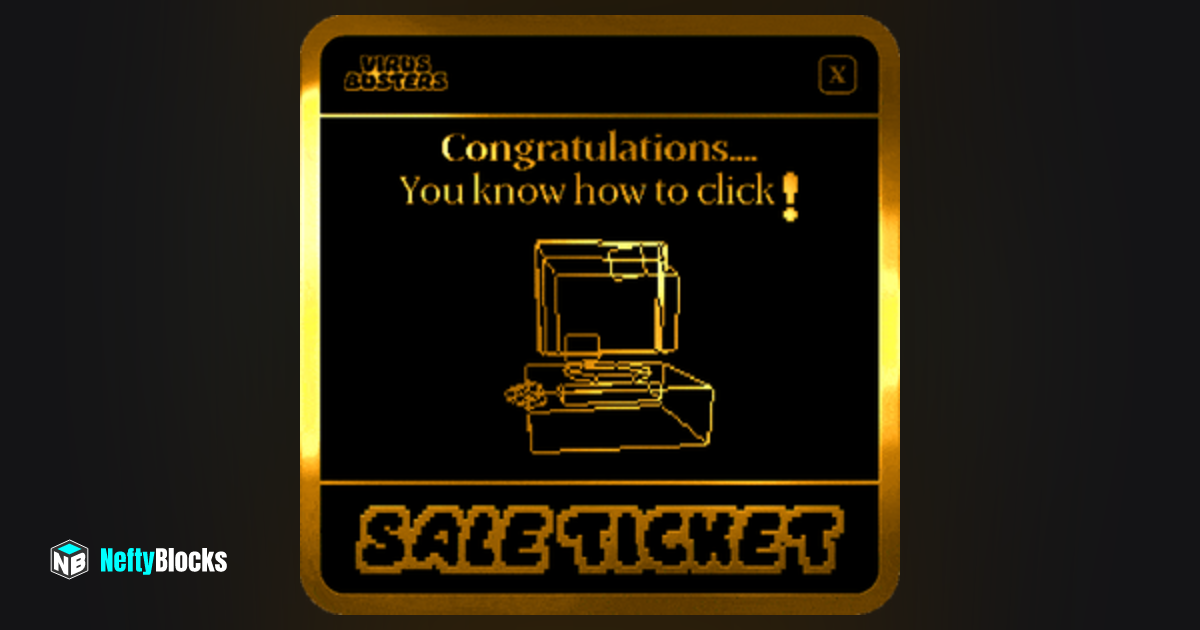 Sale Ticket pop-up #39 | NeftyBlocks | The #1 Trade to Earn NFT ...