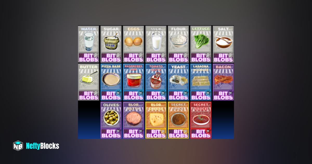 Bit Blobs Season 5 Ingredients Checklist | NeftyBlocks | The #1 Trade to Earn NFT Marketplace on WAX