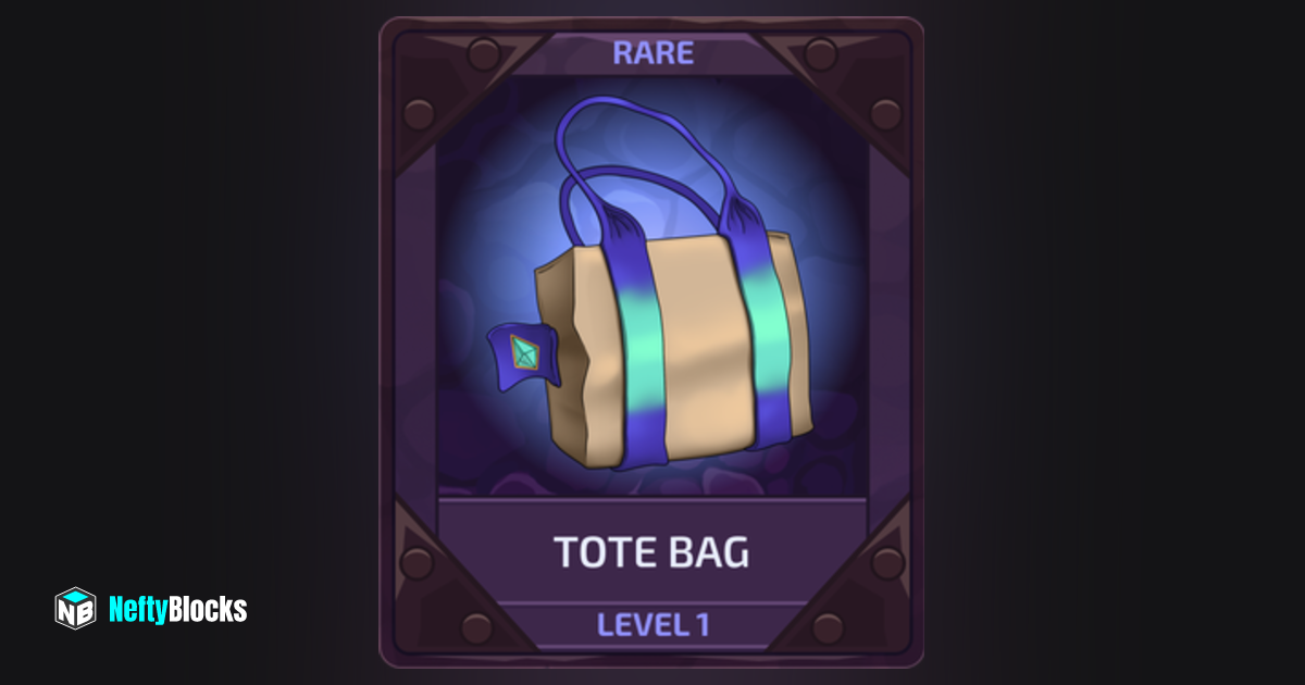 Tote Bag – Level 1 | NeftyBlocks | The #1 Trade to Earn NFT Marketplace ...