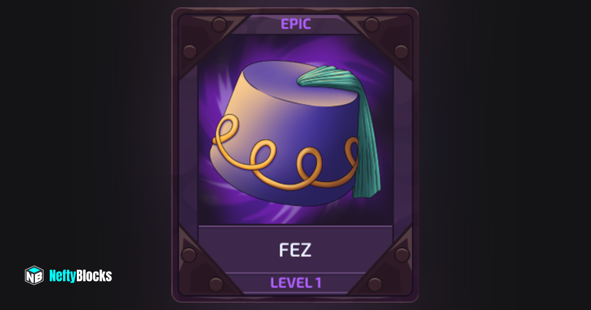 Fez – Level 1 #4155 | NeftyBlocks | The #1 Trade to Earn NFT ...