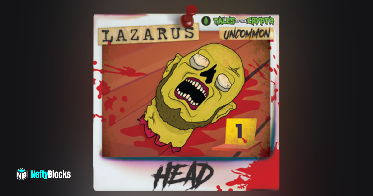 Lazarus Head #210 | NeftyBlocks | The #1 Trade to Earn NFT Marketplace on WAX