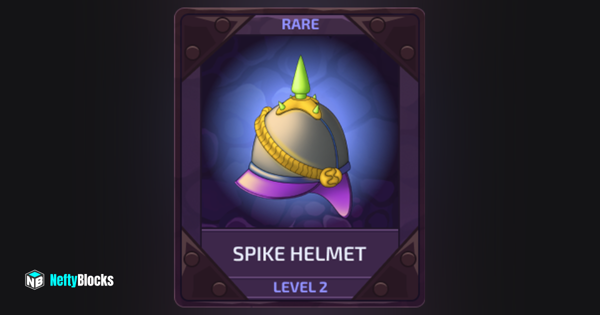 Spike Helmet - Level 2 | NeftyBlocks | The #1 Trade to Earn NFT Marketplace on WAX