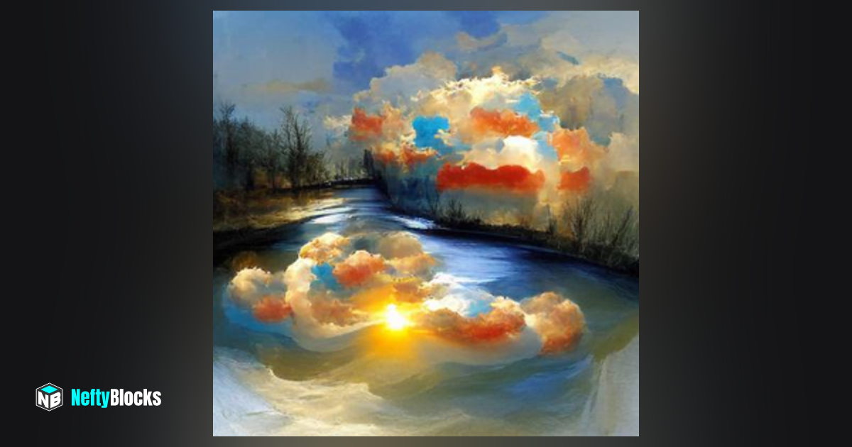 River Sunset #4 | NeftyBlocks | The #1 Trade to Earn NFT Marketplace on WAX