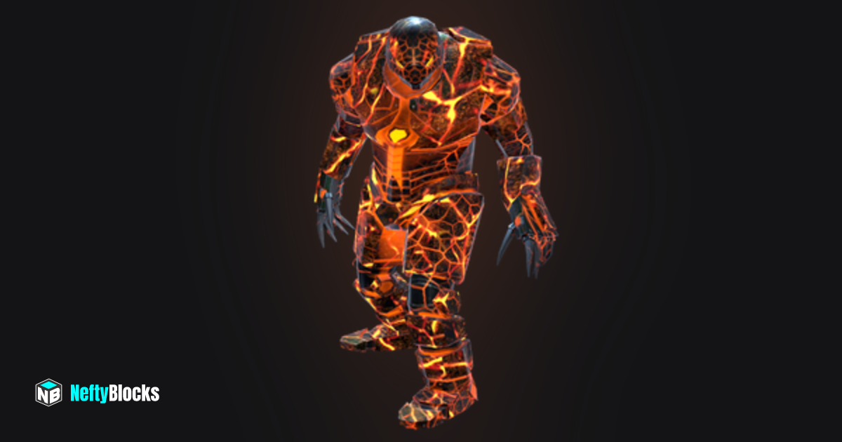 Elemental Lava Turtle Skin #8 | NeftyBlocks | The #1 Trade to Earn NFT ...